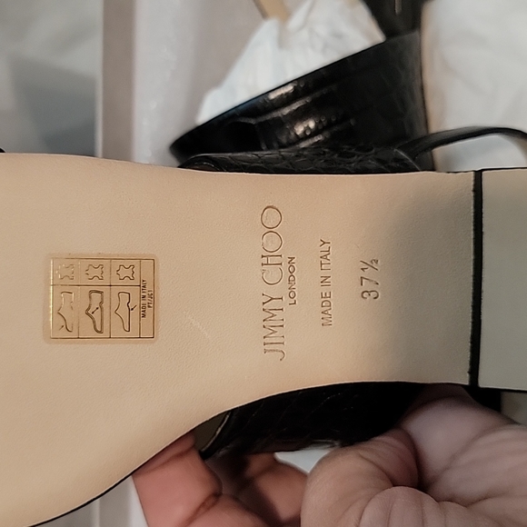 Jimmy Choo | Shoes | Jimmy Choo Seia Flat Croc Embossed | Poshmark